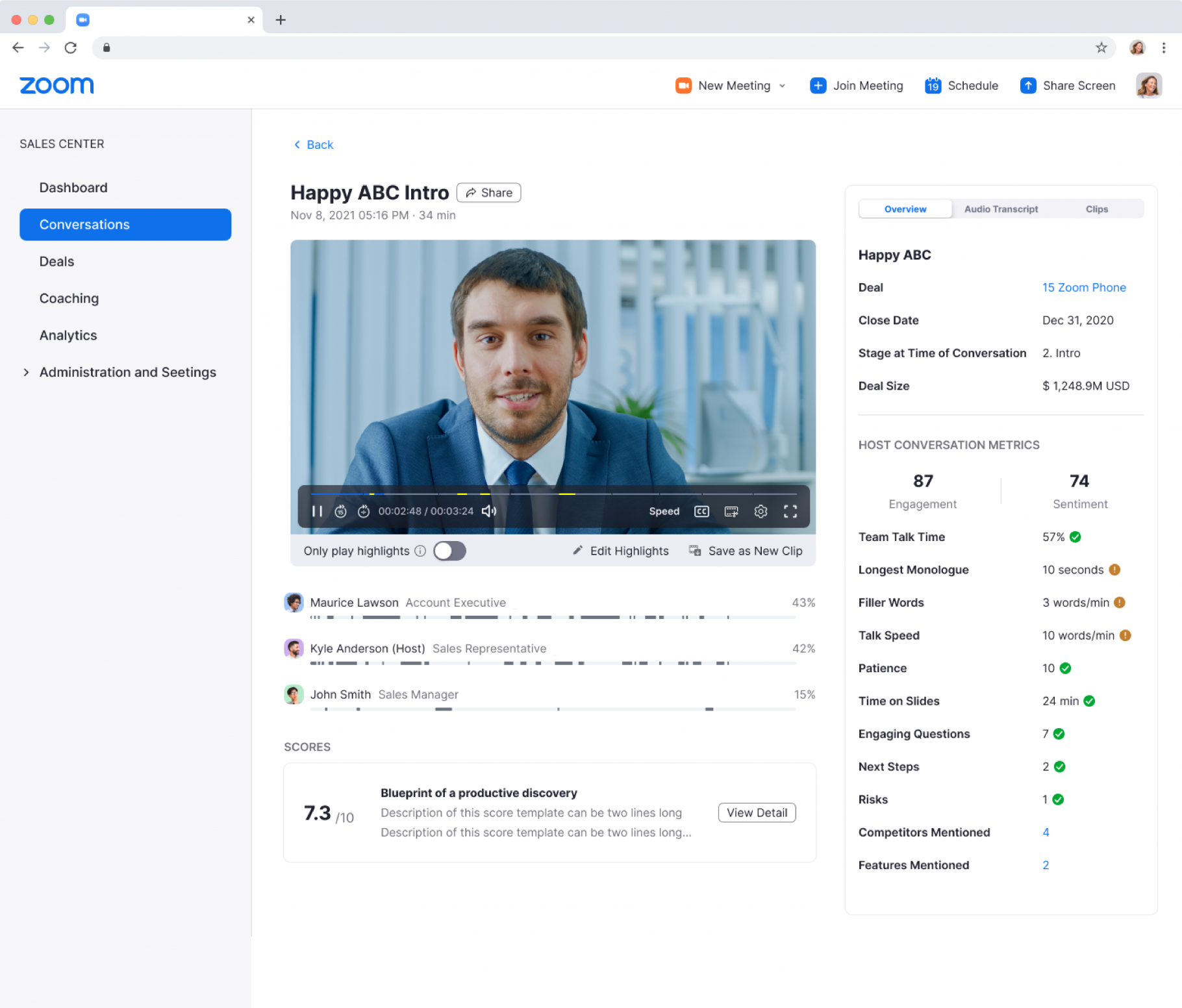 Zoom IQ for Sales - Sales Intelligence Lösung - Jens.Marketing