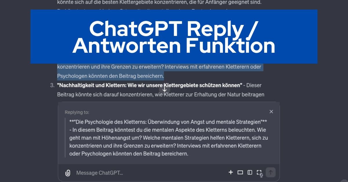 ChatGPTs neue "Reply" Funktion für mehr Produktivität - Jens.Marketing