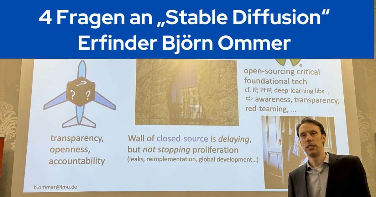 4 Fragen an „Stable Diffusion“-Erfinder Björn Ommer - Jens.Marketing